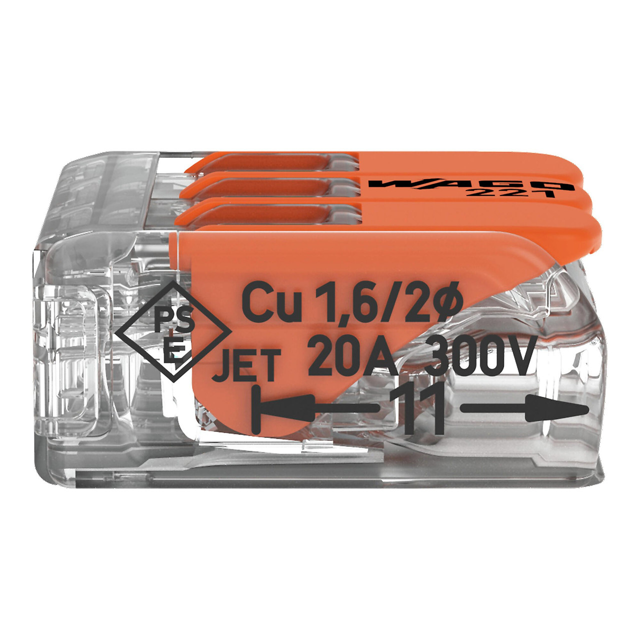 WAGO | 221-413 | Compact | Splicing | Connector | Lever | Nut | 24-12awg