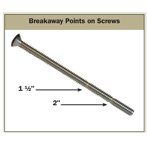 2 | 1/2" | Break | Away | Phillips | 100 | Pack | Screws | White