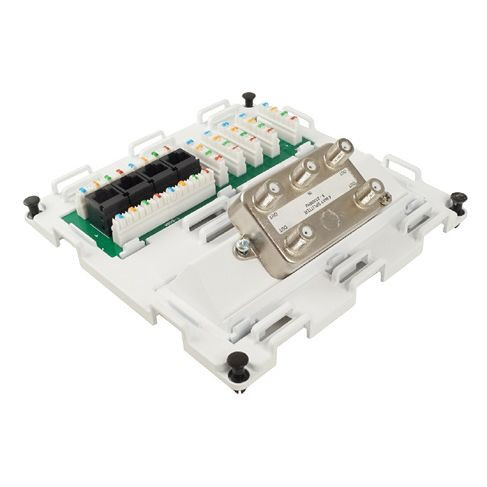 SCP | SMM-C6D4V4S4 | Structured | Media | Module | CAT6 | Triple | Play