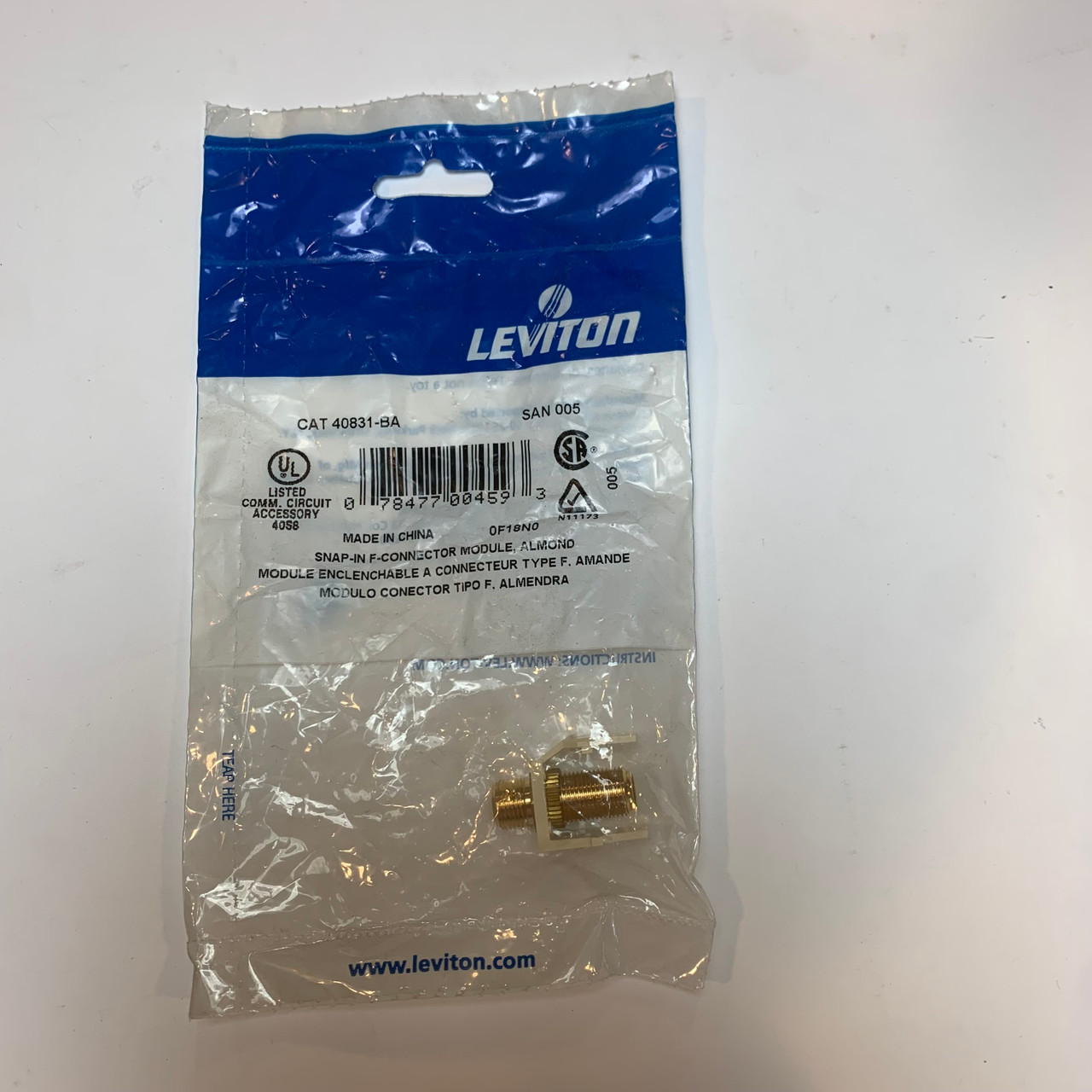 Leviton | 40831-BA | Almond | F-Type Gold