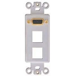 VGA | Decora | Insert | Plate | 2 | Keystone | Ports