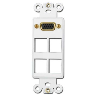 200-270 | VGA | Decora | Insert | Plate | 4 | Keystone | Ports