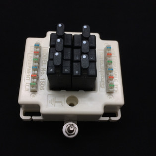 6 pair telephone line primary protector with 6 solid state 7AB0 5-pin ...