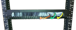 19" | Horizontal | Feed Thru | Brush Panel | 1u