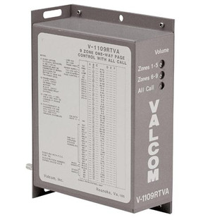 Valcom V1109RTVA 9 Zone One Way Paging Controller