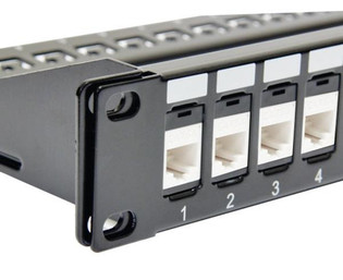 24 | Port | Cat | 6A | 1U | Snap | In | Jack | Patch | Panel | 610-324A