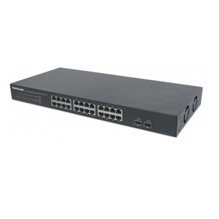 Intellinet 24 Port Gigabit Rackmount Switch with 2 SFP Ports