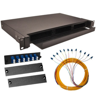 12 Port | LC SM | Rack Mount | Fiber Enclosure | Fiber Splice Pig Tail
