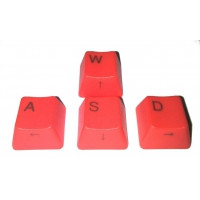 Red WASD Keycaps, side-printed arrows, suits Cherry keyswitches ...