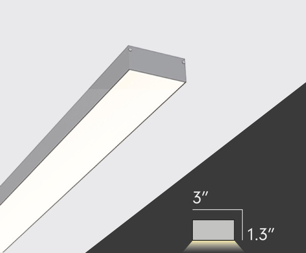 3" x 1.3" Linear Surface Mounted High Output Slim Wide LED Light ...