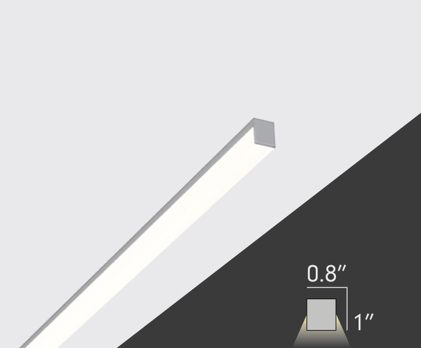 0.8" x 1" Linear Surface Mounted High Output Slim Compact LED Light ...