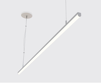 0.8" x 1" Slim and Compact Pendant Mounted Linear LED Light Fixture w ...