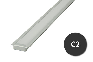8ft Recessed Aluminum Channel C2 for LED Strip lighting