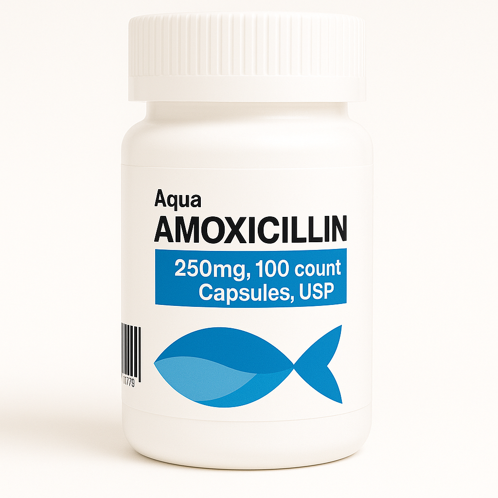 Aqua mox 250mg 100 Capsules | The Fish Antibiotics