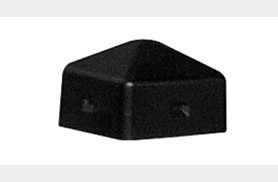 EAGLE 5-1/4" Outside Diameter, 5" Square Plastic Post Cap, Black - 1759 ...