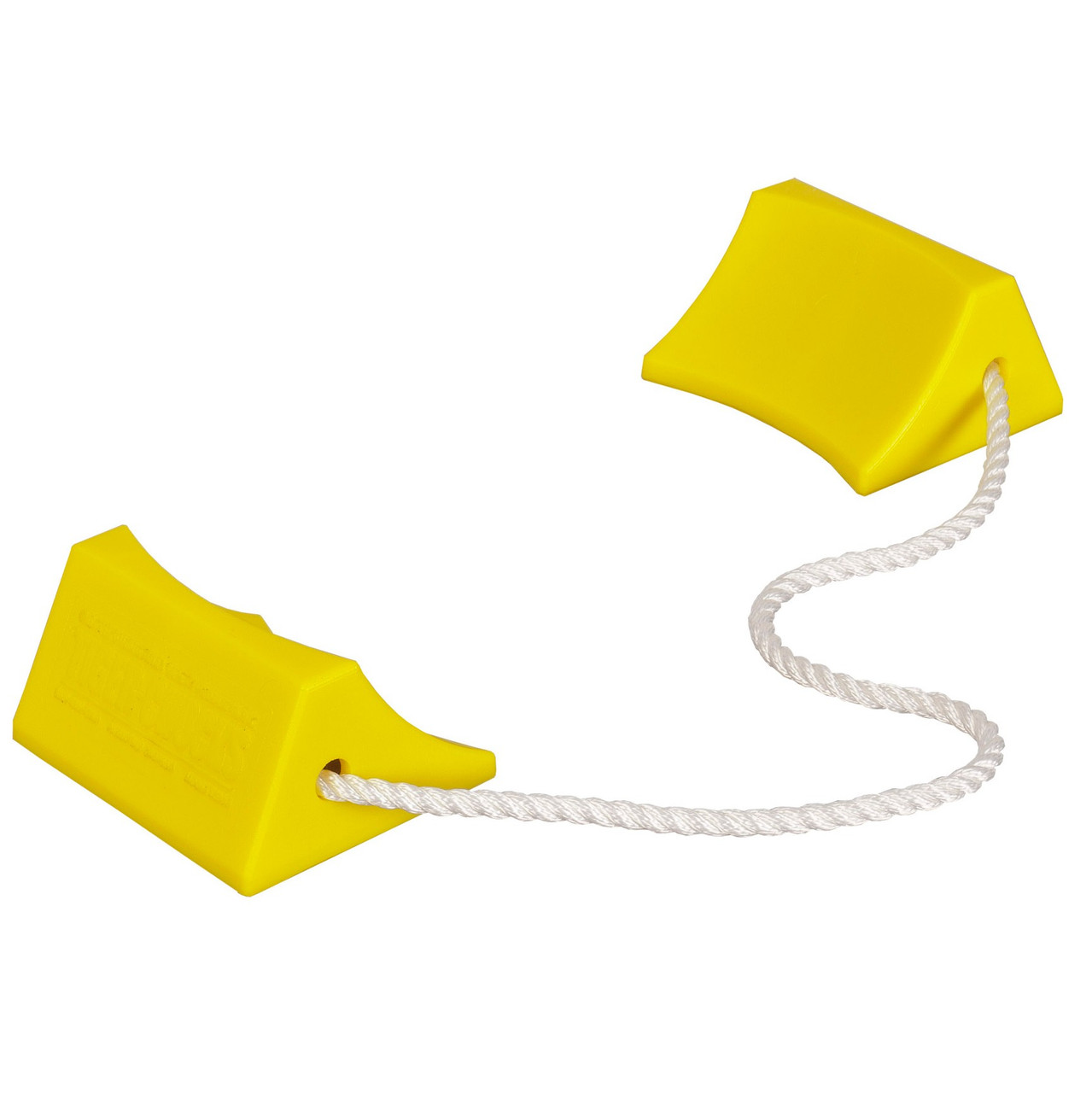 CHECKERS Roped Pair Aviation Wheel Chocks for Small Aircraft, Yellow ...