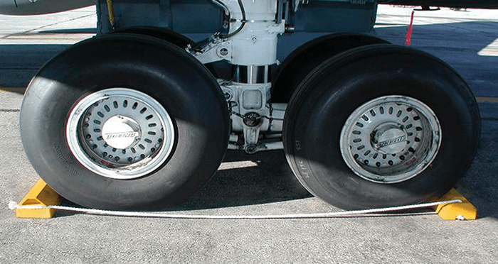 CHECKERS 56" Aviation Wheel Chock for Over-Sized Aircraft with Locking ...