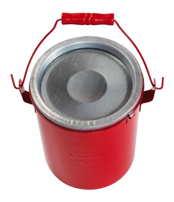 EAGLE 6 Quart, Steel Bench Can, Dasher Screen, No Lid, Red - B606NL ...