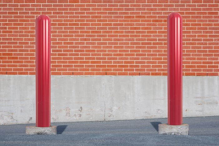 EAGLE 6" x 56" Fluted Bollard Cover, Red - 1730R - EnSafeCo.com