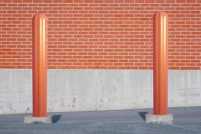 EAGLE 4" x 56" Fluted Bollard Cover, Orange - 1732OR - EnSafeCo.com