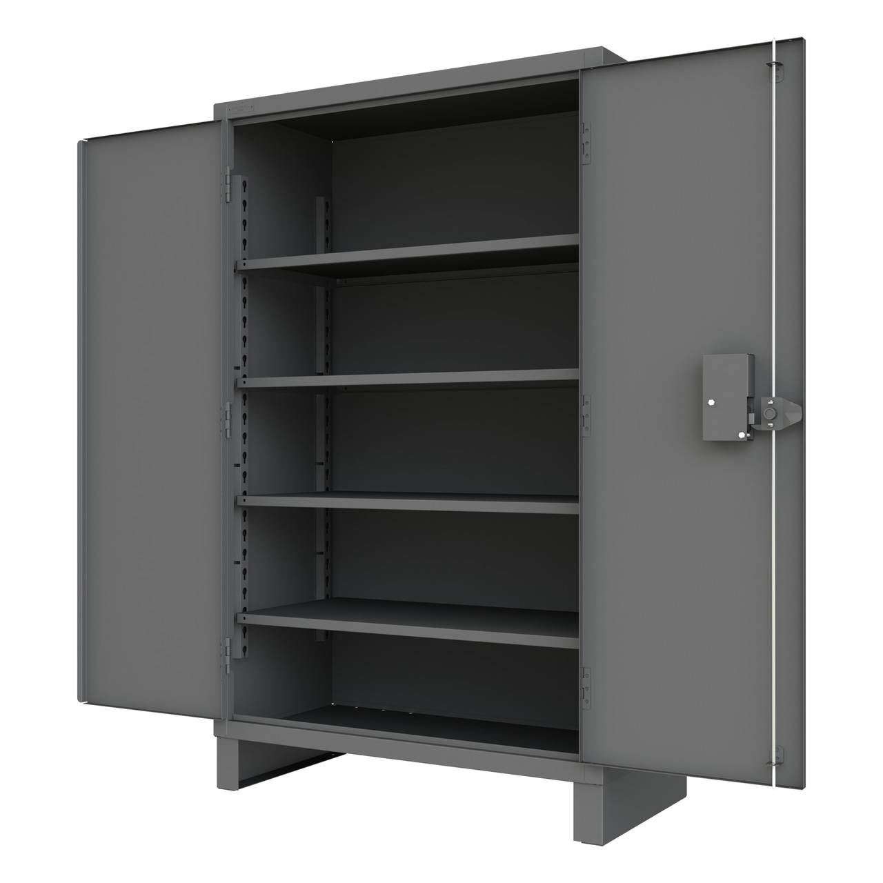 DURHAM Access Control Cabinet, 14 Gauge, 4 Shelves, 48 x 24 x 78
