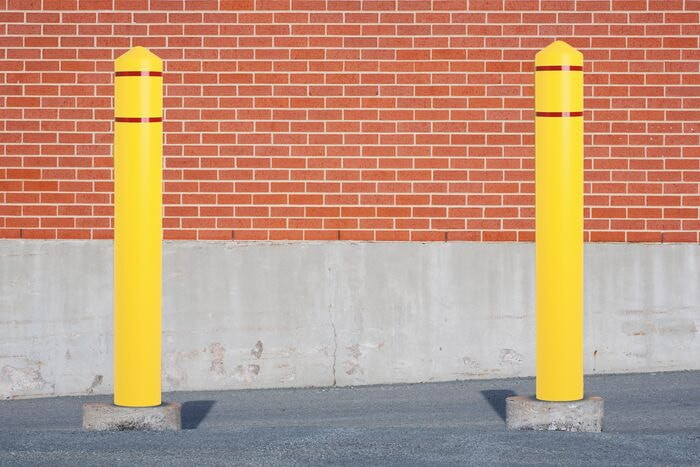 EAGLE 6" x 56" Red Reflective Stripes, Bollard Cover, Yellow - 1736YRS ...