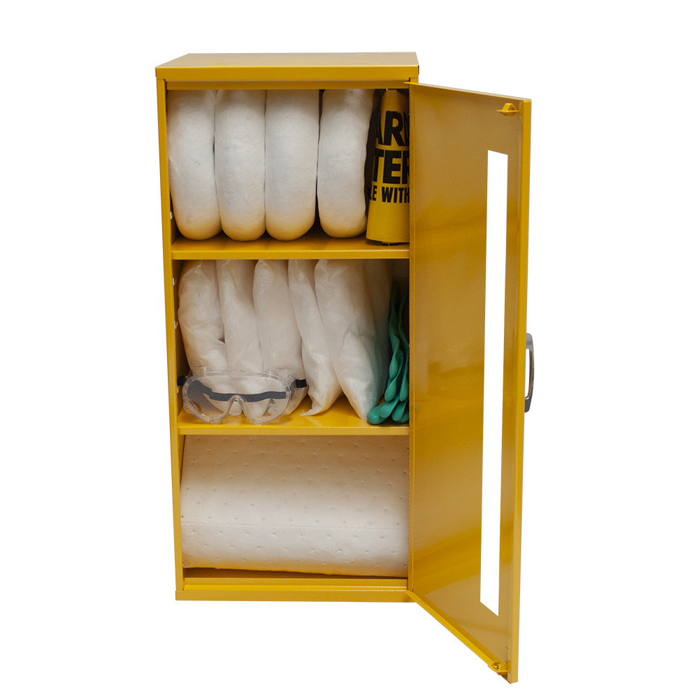Wall-Mount Spill Locker Spill Kit - Oil Only