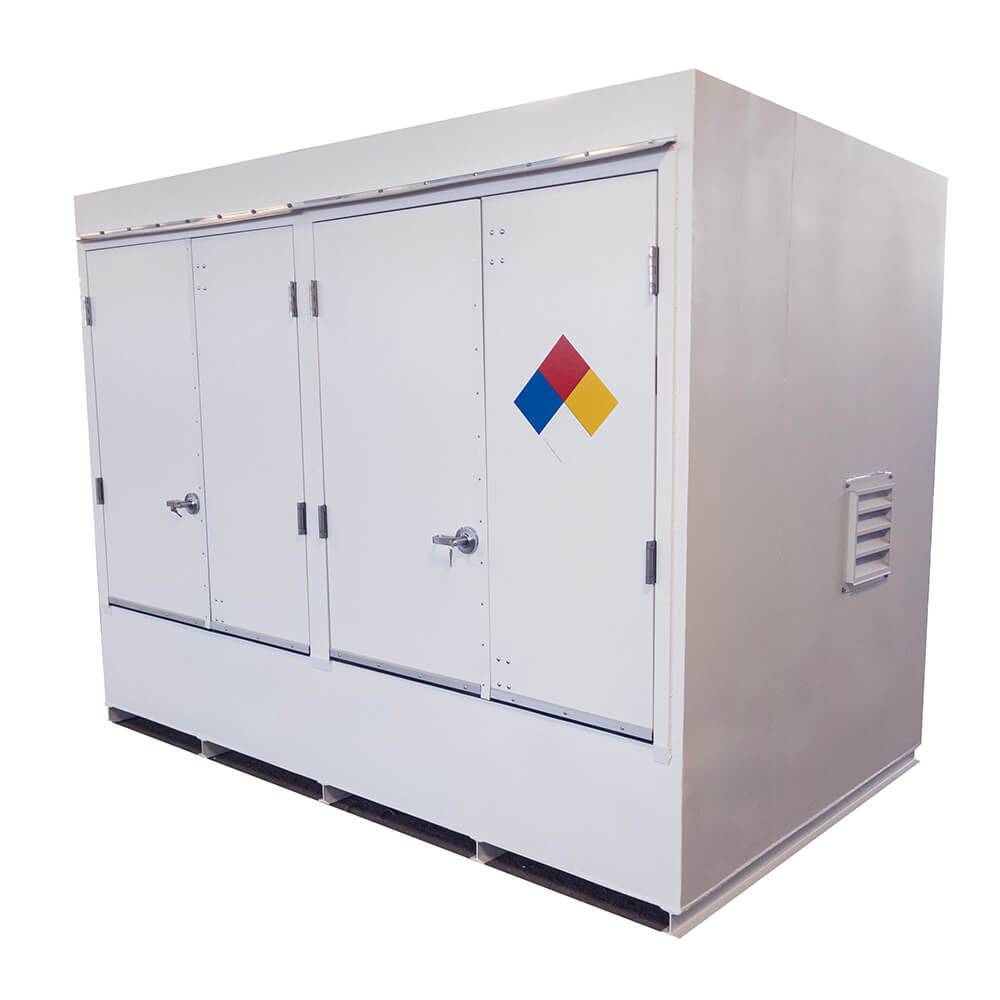 ENPAC Steel Double IBC Tote Hazmat Storage Locker | EnSafeCo