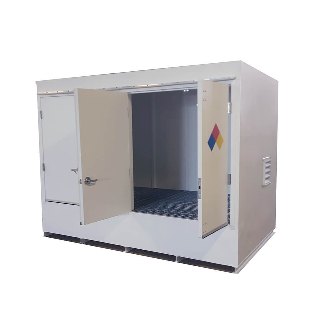 ENPAC Steel Double IBC Tote Hazmat Storage Locker | EnSafeCo