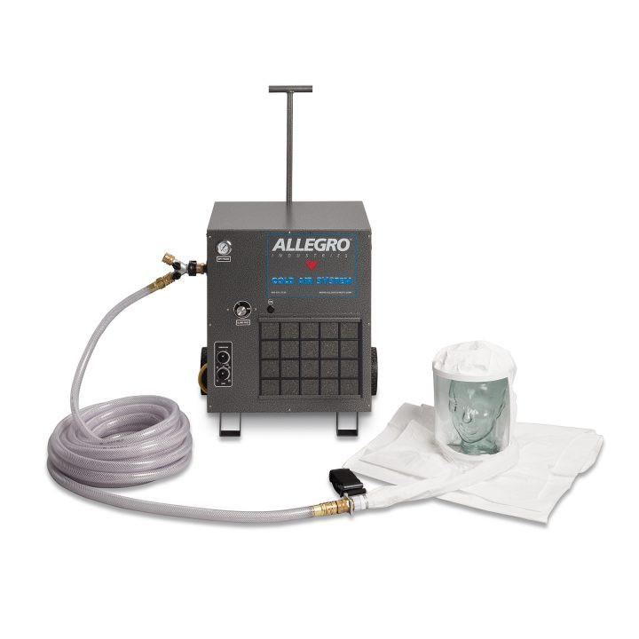 ALLEGRO 2-Worker Double Bib Tyvek Hood Breathing Cold Air Respirator ...