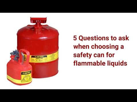 JUSTRITE 5 Gallon, 1" Metal Hose, Steel Safety Can for Oil, Type II ...