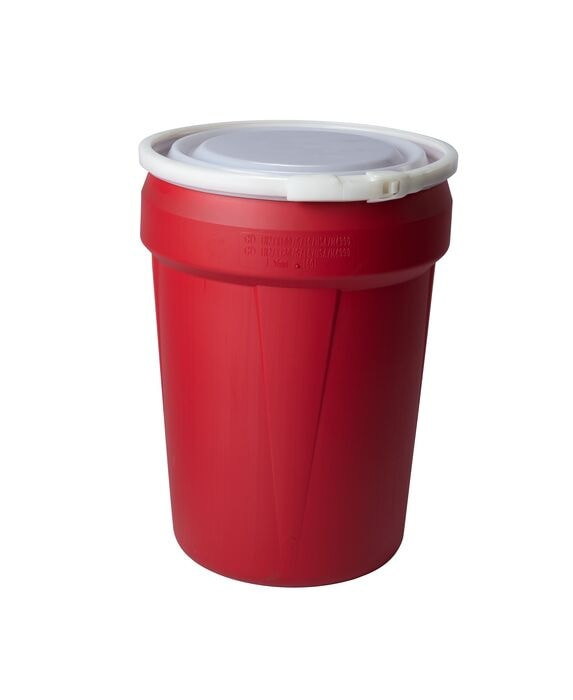 EAGLE 30 Gallon Plastic Lever-Lock Lab Pack Open Head Plastic Barrel Drum