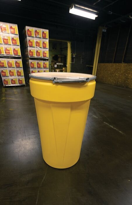 EAGLE 55 Gallon, Metal Lever-Lock, Lab Pack Open Head Plastic Barrel ...