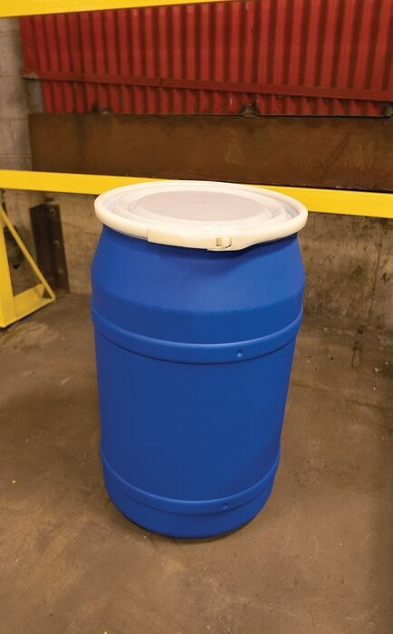 EAGLE 55 Gallon, Plastic Lever-Lock, Lab Pack Open Head Plastic Barrel ...