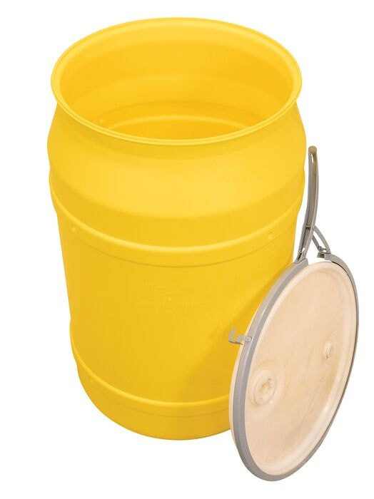 EAGLE 55 Gallon, Metal Lever-Lock, Lab Pack Plastic Barrel Drum with ...
