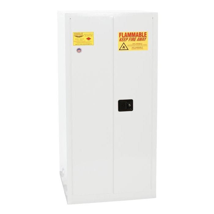 EAGLE 55 Gallon, 1 Drum, Vertical, 1 Shelf, 2 Door, Self Close, Safety ...