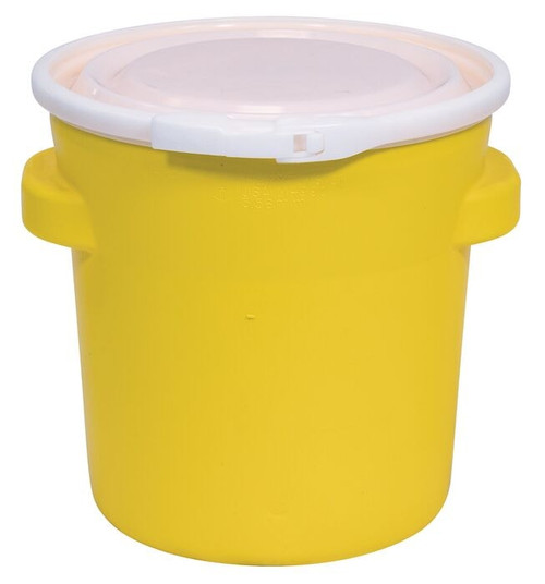 EAGLE 20 Gallon Plastic Lever-Lock Lab Pack Plastic Barrel Drum in Yellow