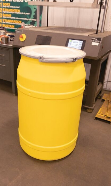 EAGLE 55 Gal. Drum (Yellow) Open-Head Straight w/ Metal Ring - EnSafeCo.com