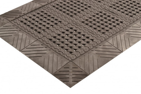 NOTRAX Interlocking Drainage Mat Diamond Flex-Lok™ 30X60 Black ...