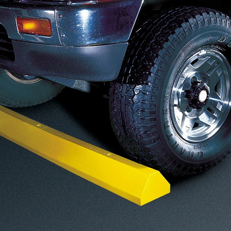 CHECKERS 6' Recycled Plastic Parking Stop Compact w/ Steel Spike ...
