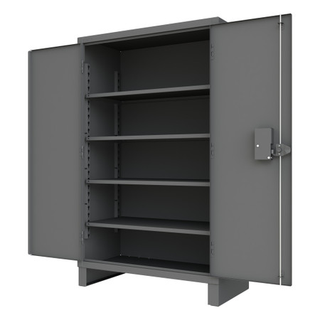 DURHAM Access Control Cabinet, 14 Gauge, 4 Shelves, 48 x 24 x 78