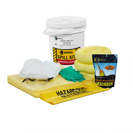 ENPAC 5-Gallon Pail Spill Kit, Base and Caustic | EnSafeCo