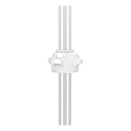 JUSTRITE 83mm Carboy Cap With Two 1/4" and One 3/8" OD Tubes, 27 ...