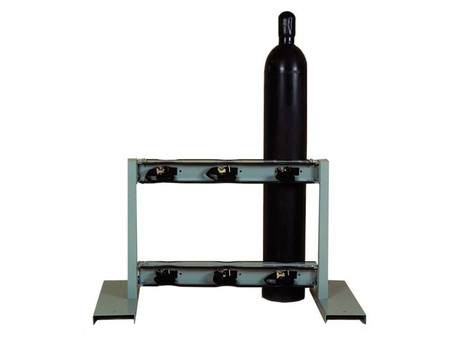 JUSTRITE Steel Gas Cylinder Stand, 6 Cylinder Capacity, Back-to-Back ...