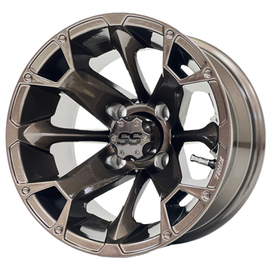 10" BLACKJACK Metallic Bronze Golf Cart Wheels | TREX
