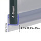 Shower Seal UK - FIN007 - Vertical Shower Screen Seal - Fits 4-6mm ...