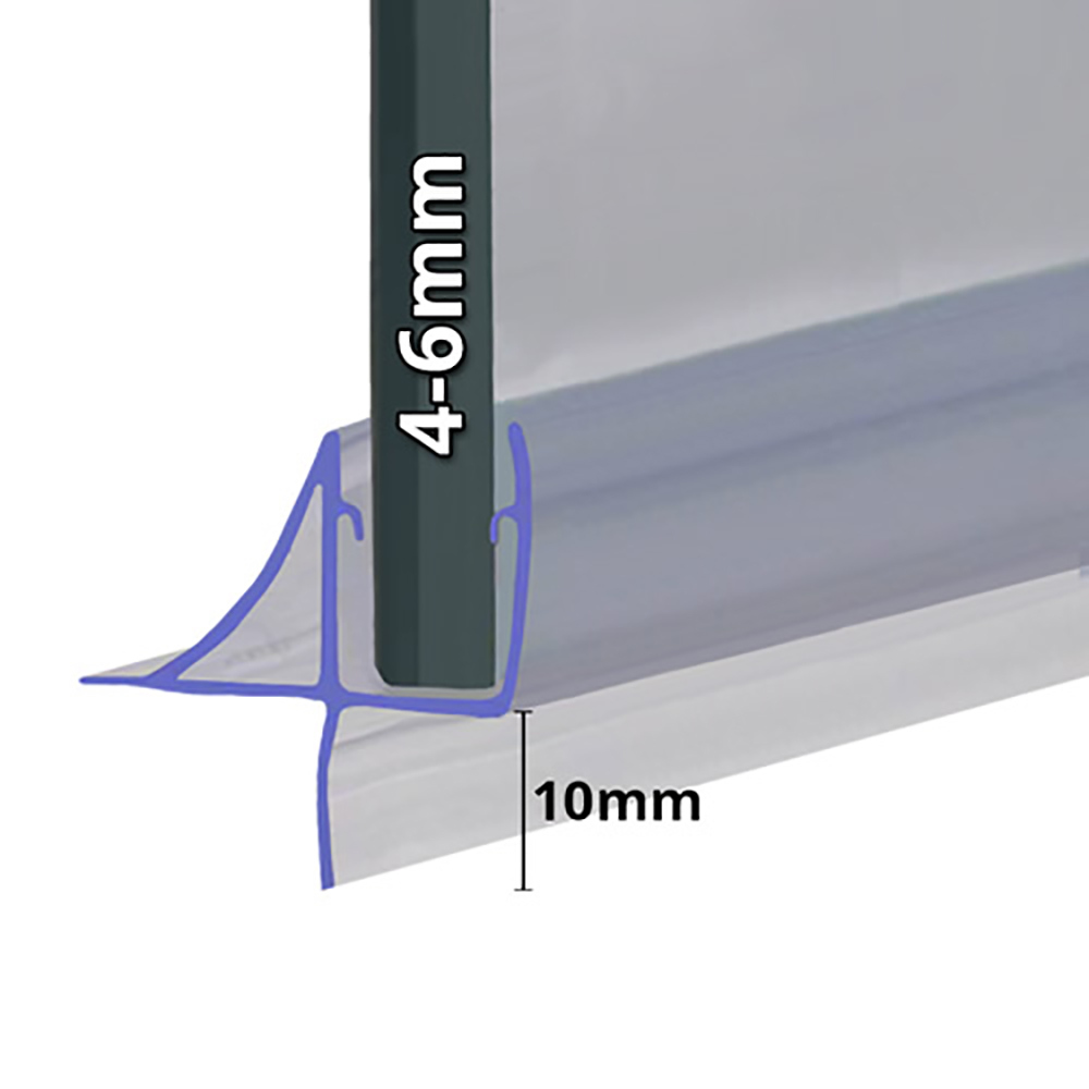 Shower Seal UK - SEAL115 - Shower Screen Seal - Fits 4-6mm Glass - Fits ...