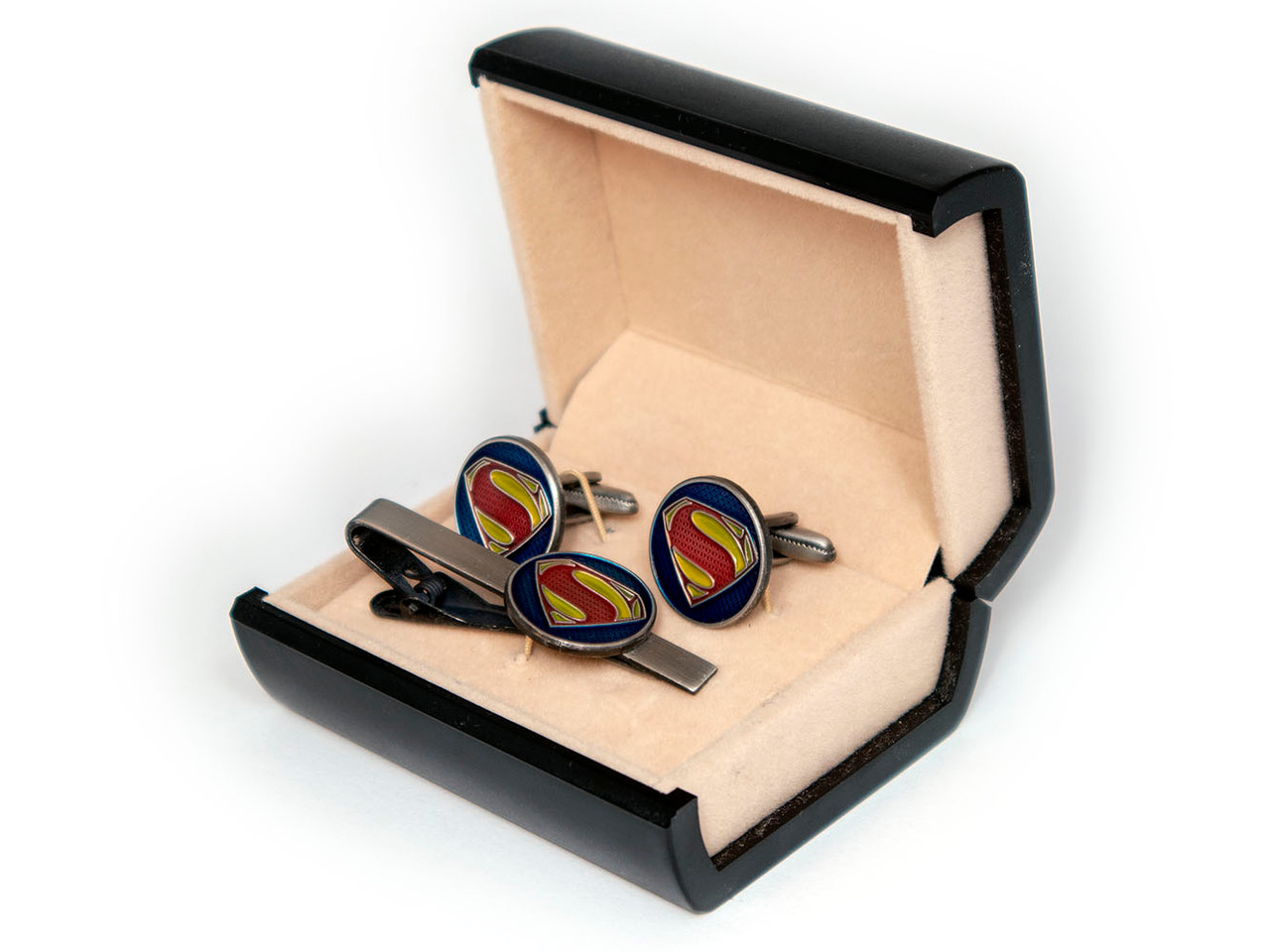 Superman Cufflinks, Justice League Tie Clip Set