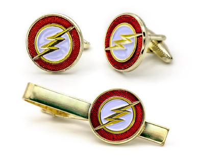 The Flash Cufflinks, Justice League Tie Clip Set