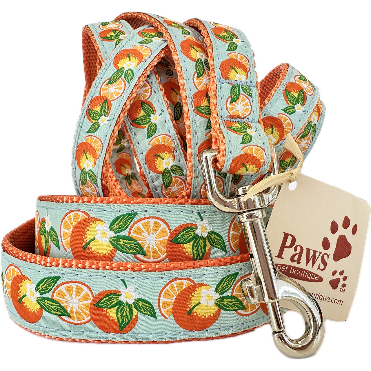Orange Blossom Dog Leash | Handmade Dog Leashes